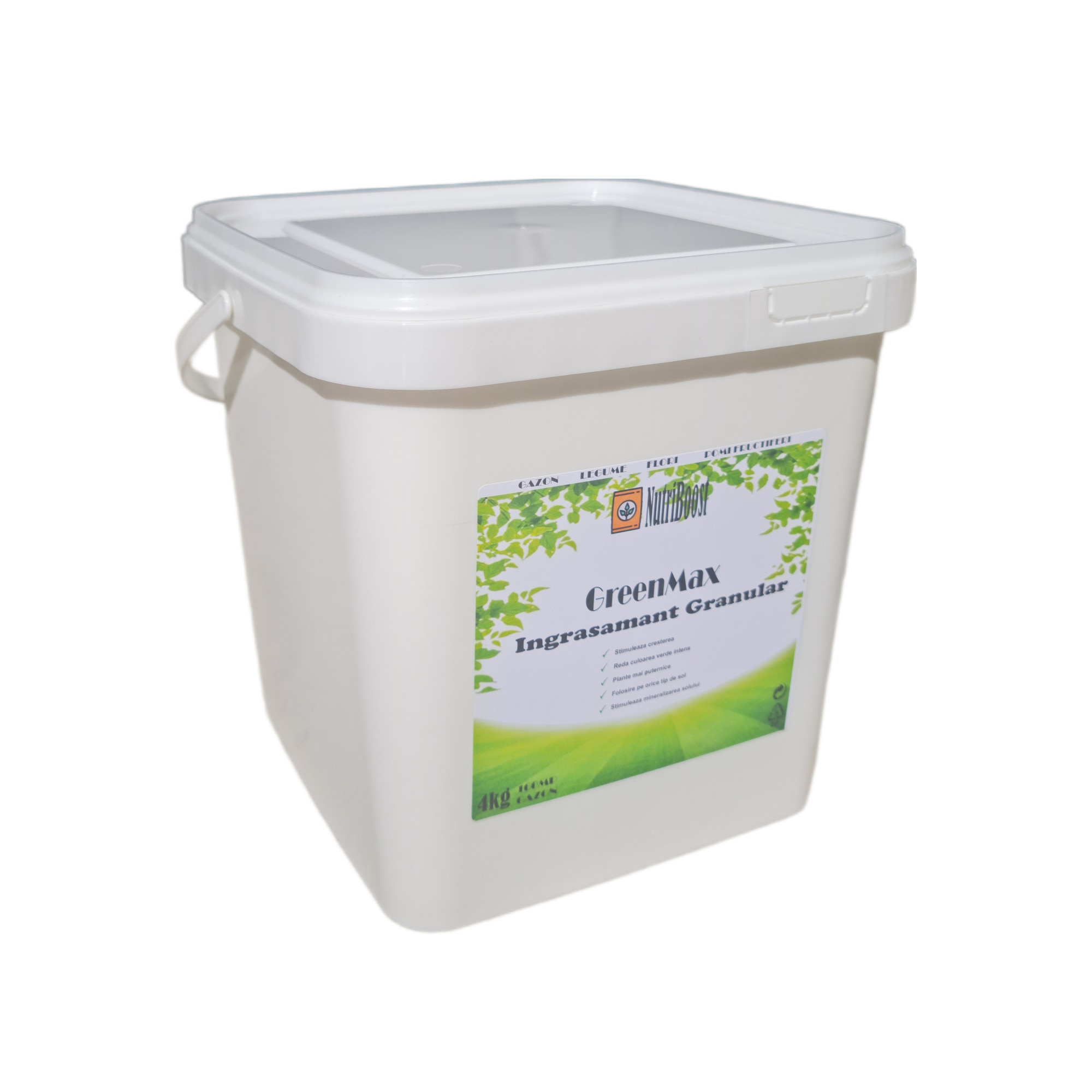 Ingrasamant granular gazon/peluza, NutriBoost GreenMax, 4kg - eMAG.ro