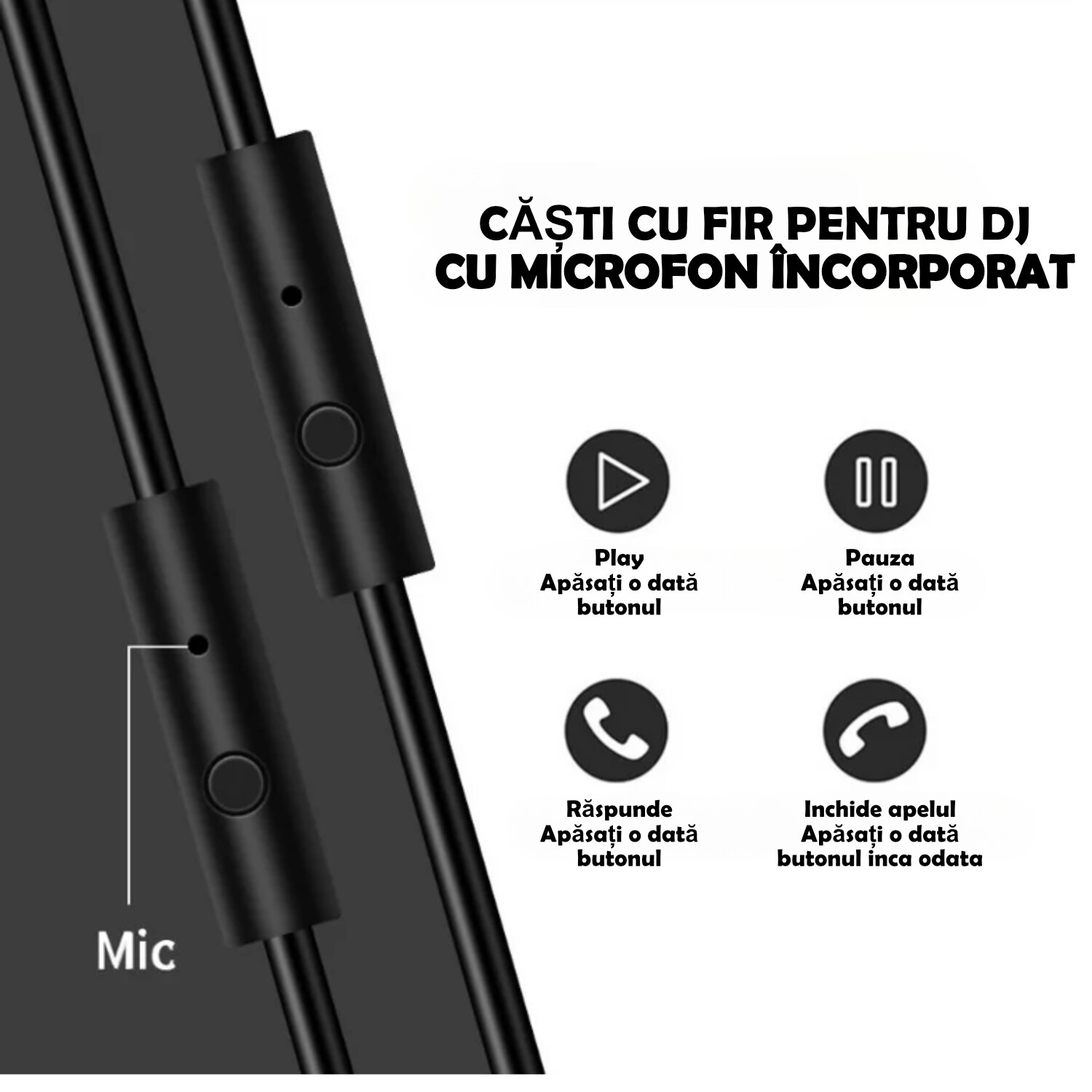 Casti audio, Solutter, Over-Ear cu fir, mufa Jack 3.5 mm, Studio HiFi ...