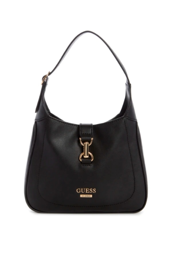 Geanta dama Stillwater, Guess, Piele ecologica, 23 x 29 x 10 cm, Negru ...