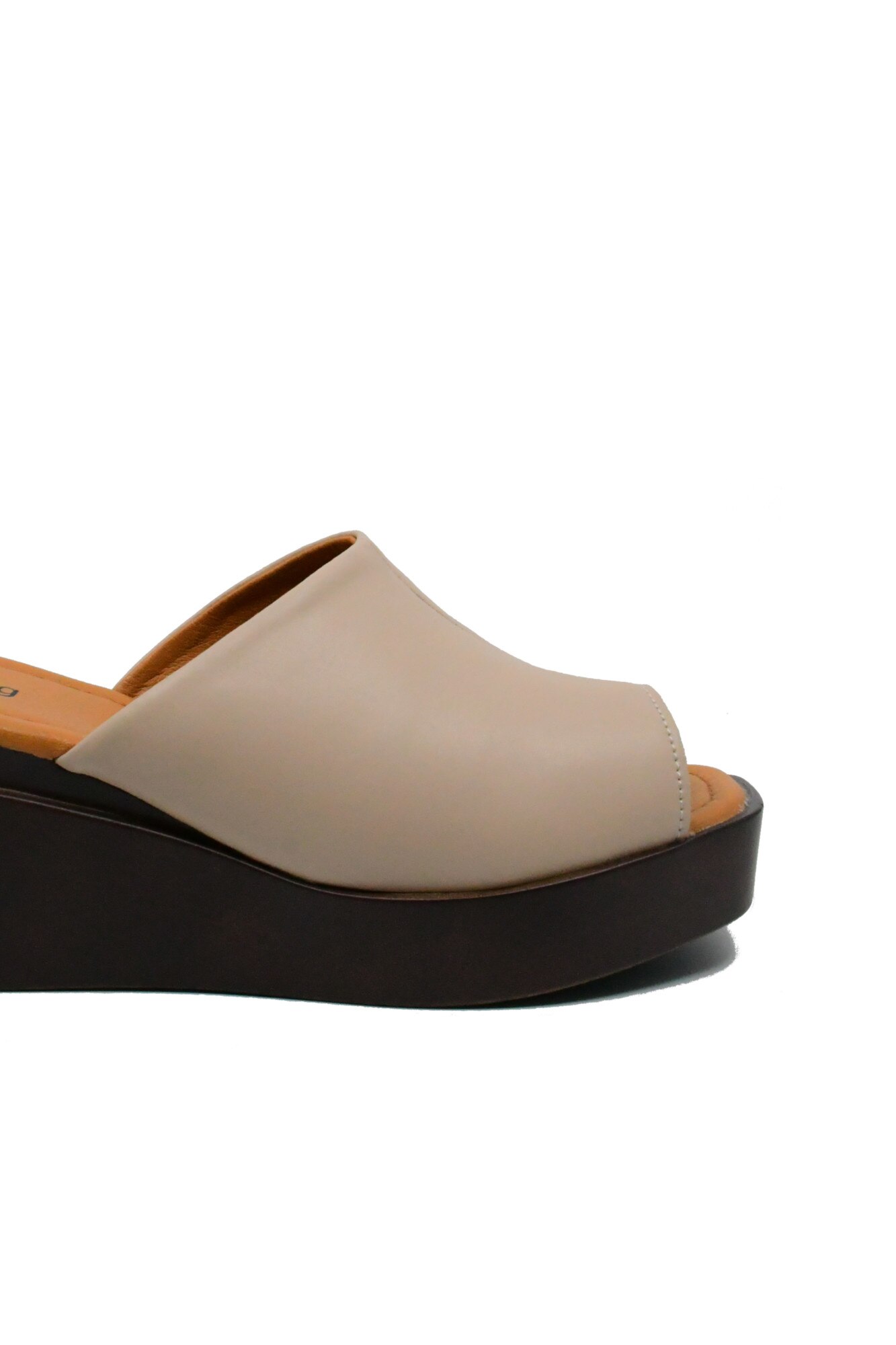 Saboti Feeling cu platforma, bej, din piele naturala, 38 EU - eMAG.ro