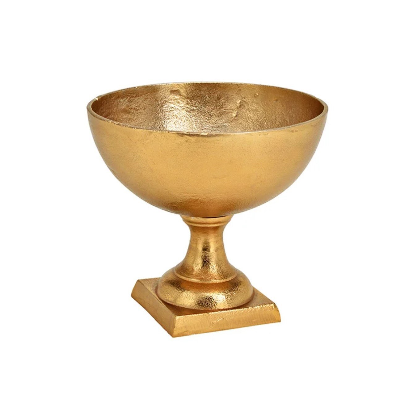 Bol metalic cu picior, auriu, 20x18x20 cm - eMAG.ro