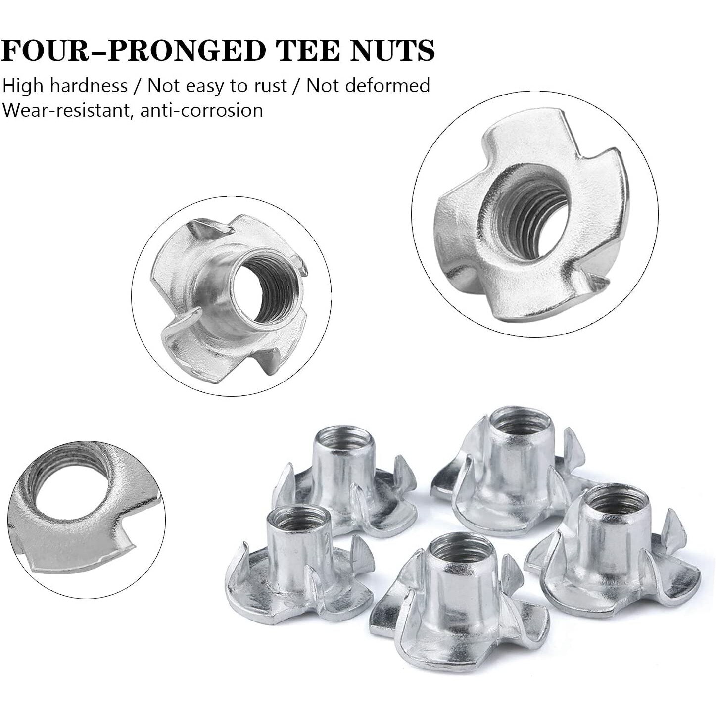 Set 90 x piulite, Otel, M3/M4/M5/M6/M8, Cutie, Argintiu - eMAG.ro