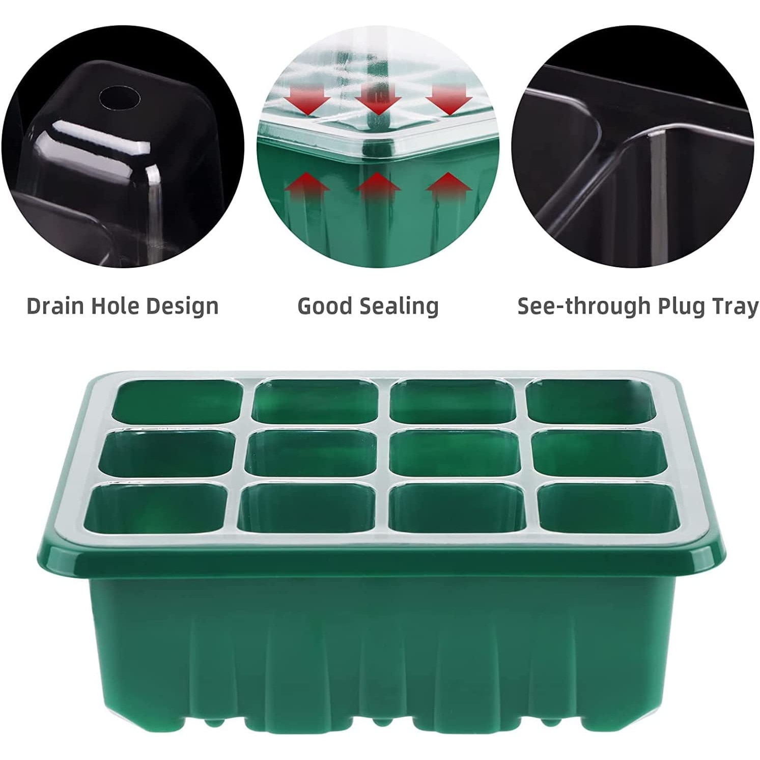 Mini sera cu 12 cutii pentur rasaduri, Plastic, 185mmx145mmx110mm ...