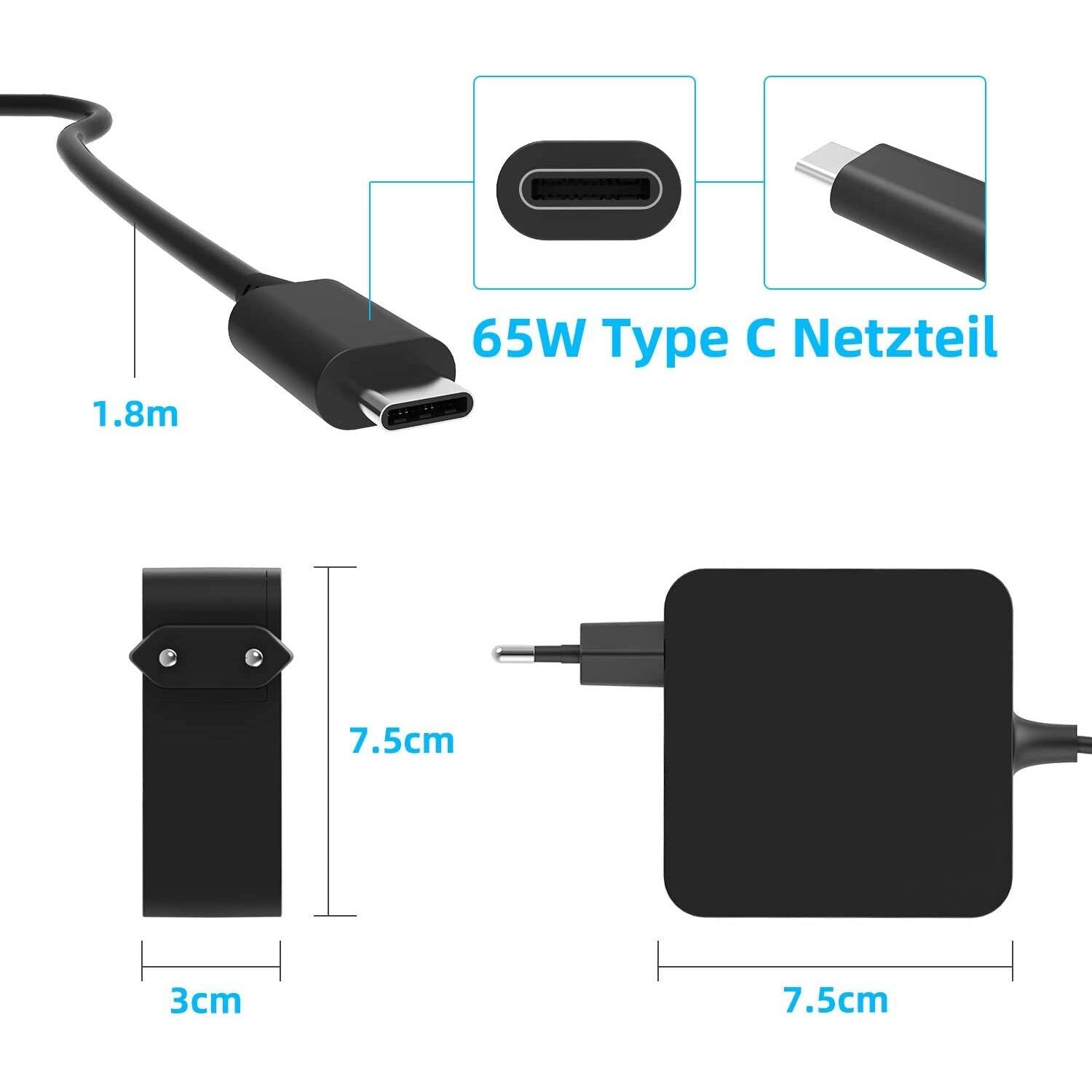 Incarcator USB pentru Lenovo ThinkPad/Yoga/ASUS/HP/Huawei Matebook ...