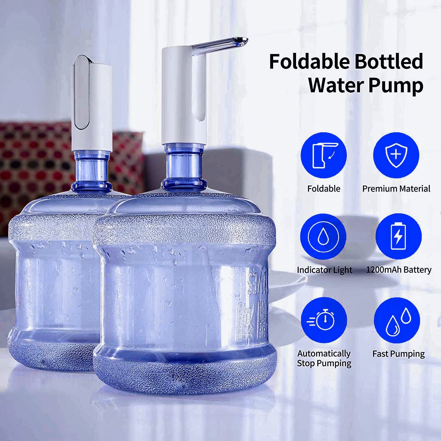 Електрическа помпа за бутилка вода, Walalla, Неръждаема стомана, 3 ...