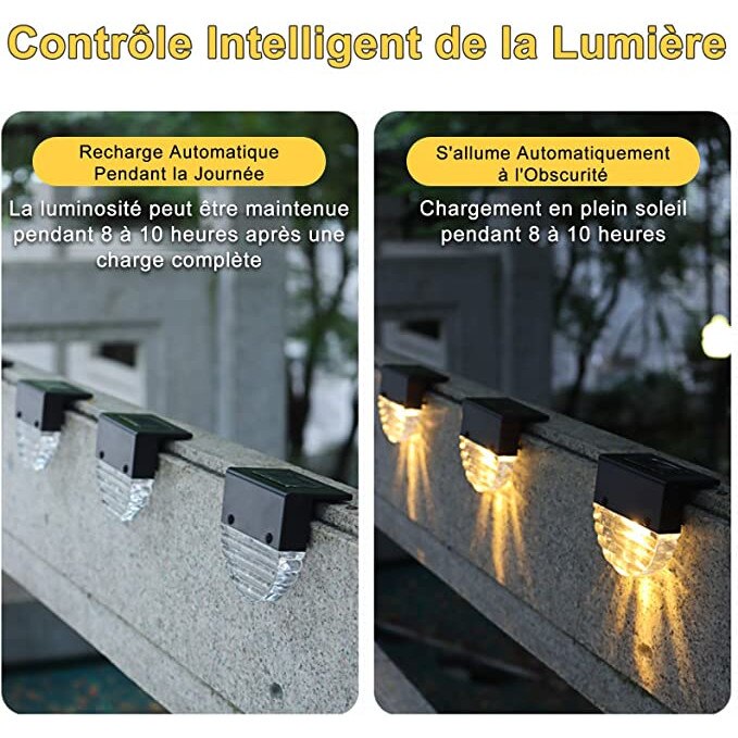 Set 4 lampi pentru scari exterioare, LED, Alb cald - eMAG.ro
