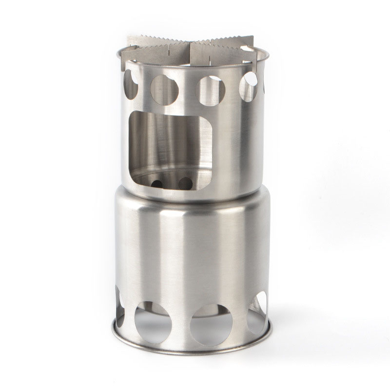 Soba portabila de camping, Inox, 11.5 x 20.4 cm, Argintiu - eMAG.ro