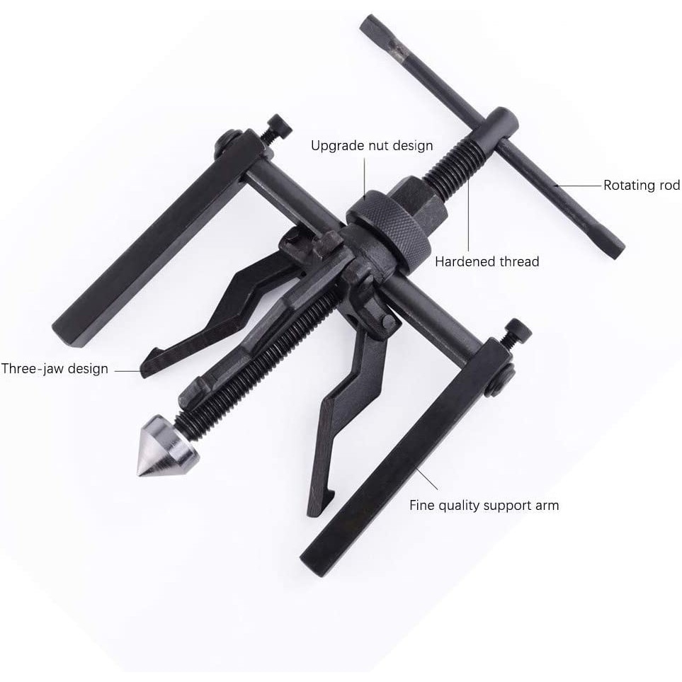 Extractor de rulmenti interior cu 3 falci, Otel, Negru - eMAG.ro