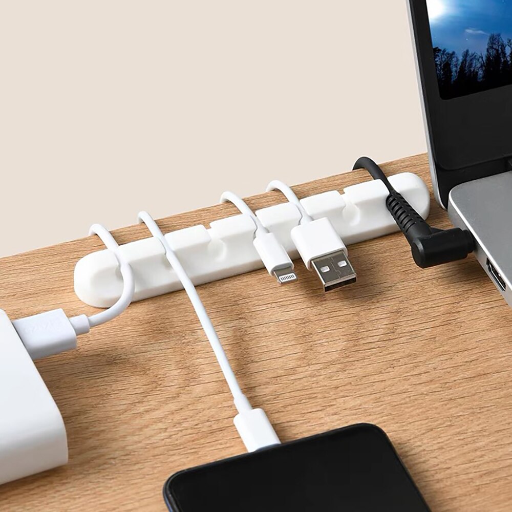 Set 3 suport organizare cabluri, Ronyes®, 3 dimensiuni diferite ...