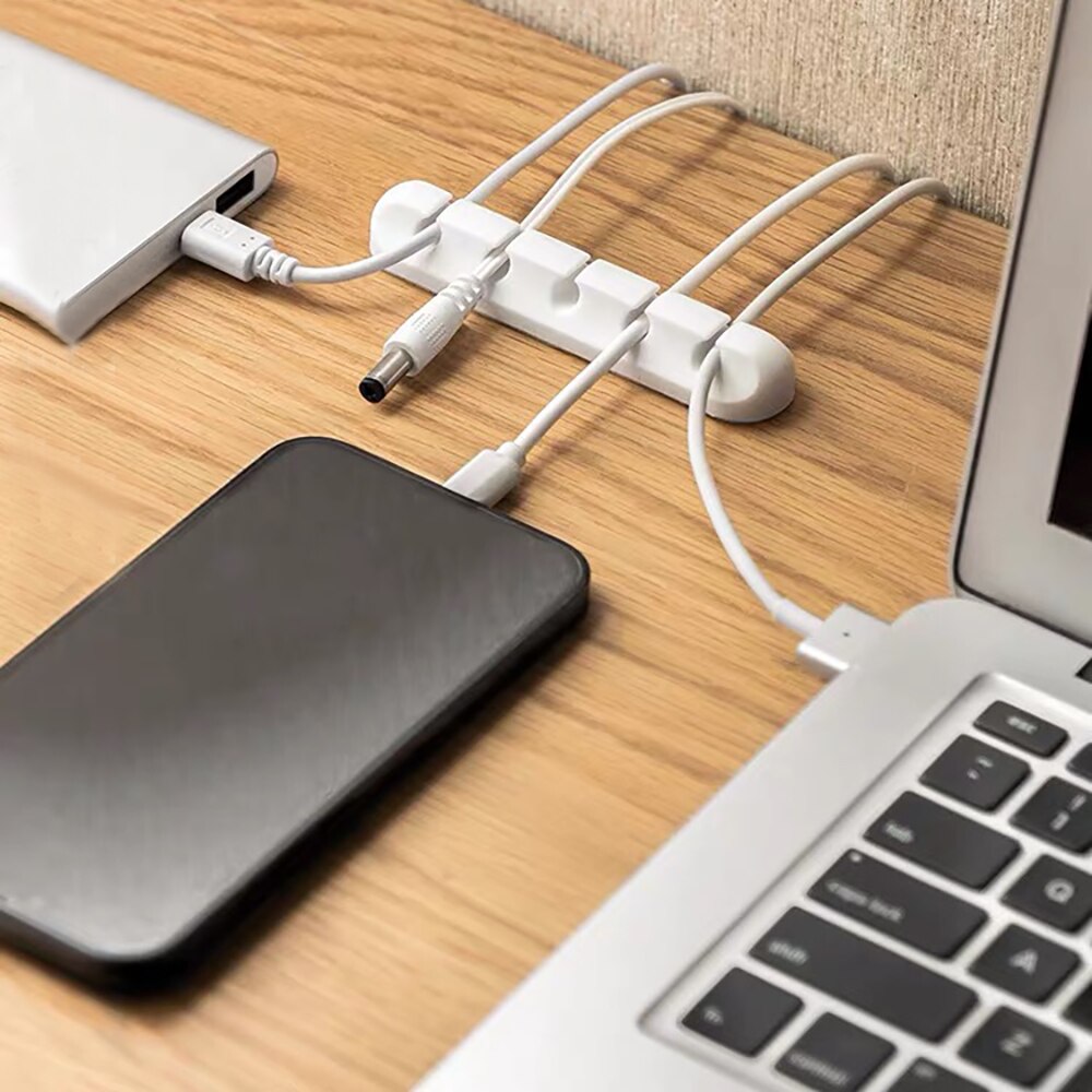 Set 3 suport organizare cabluri, Ronyes®, 3 dimensiuni diferite ...