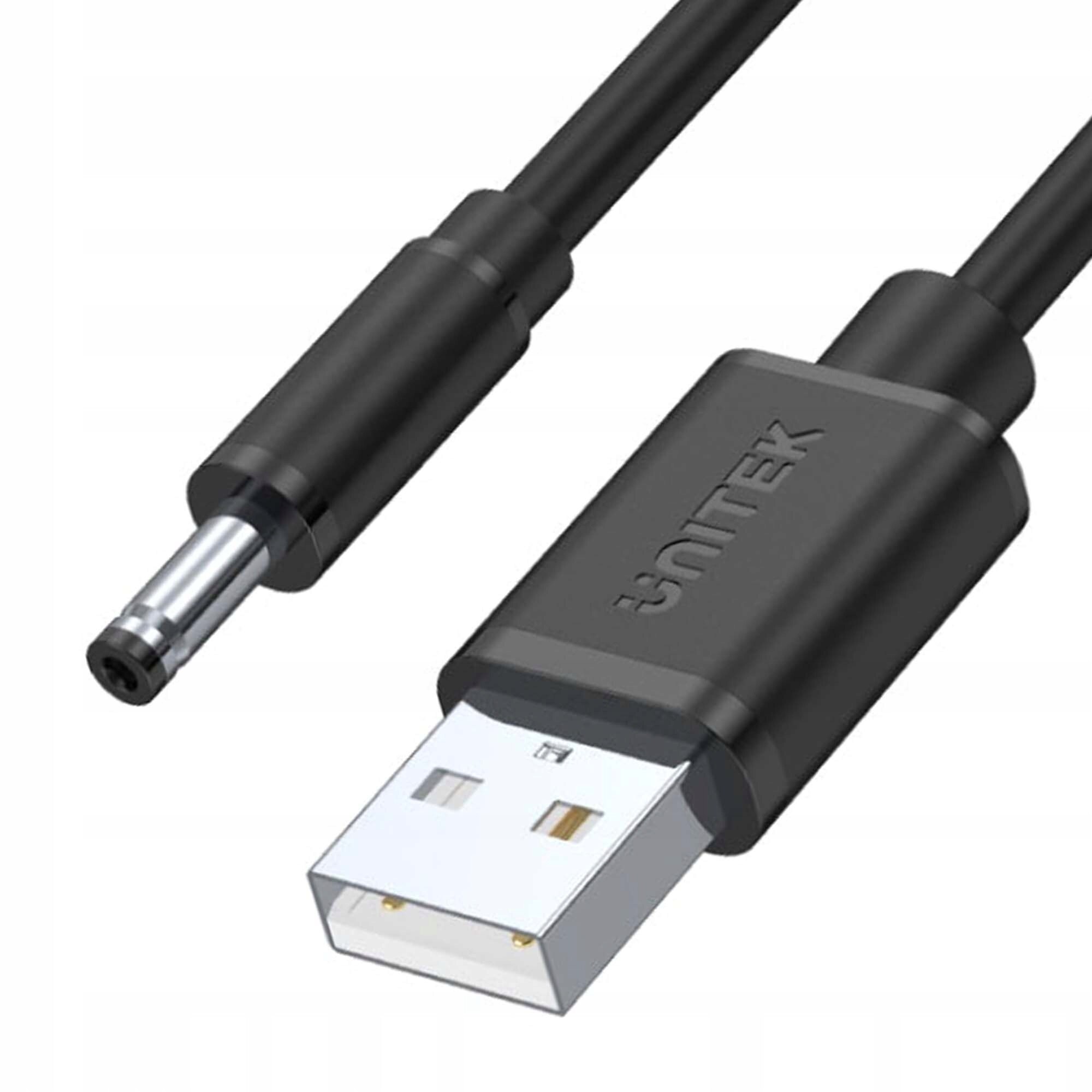 Cablu de alimentare USB, Unitek, mufa DC 3.5/1.35 mm, 1m, Negru ...