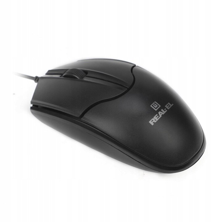 Mouse cu fir, USB, REAL-EL, 1200DPI - eMAG.ro