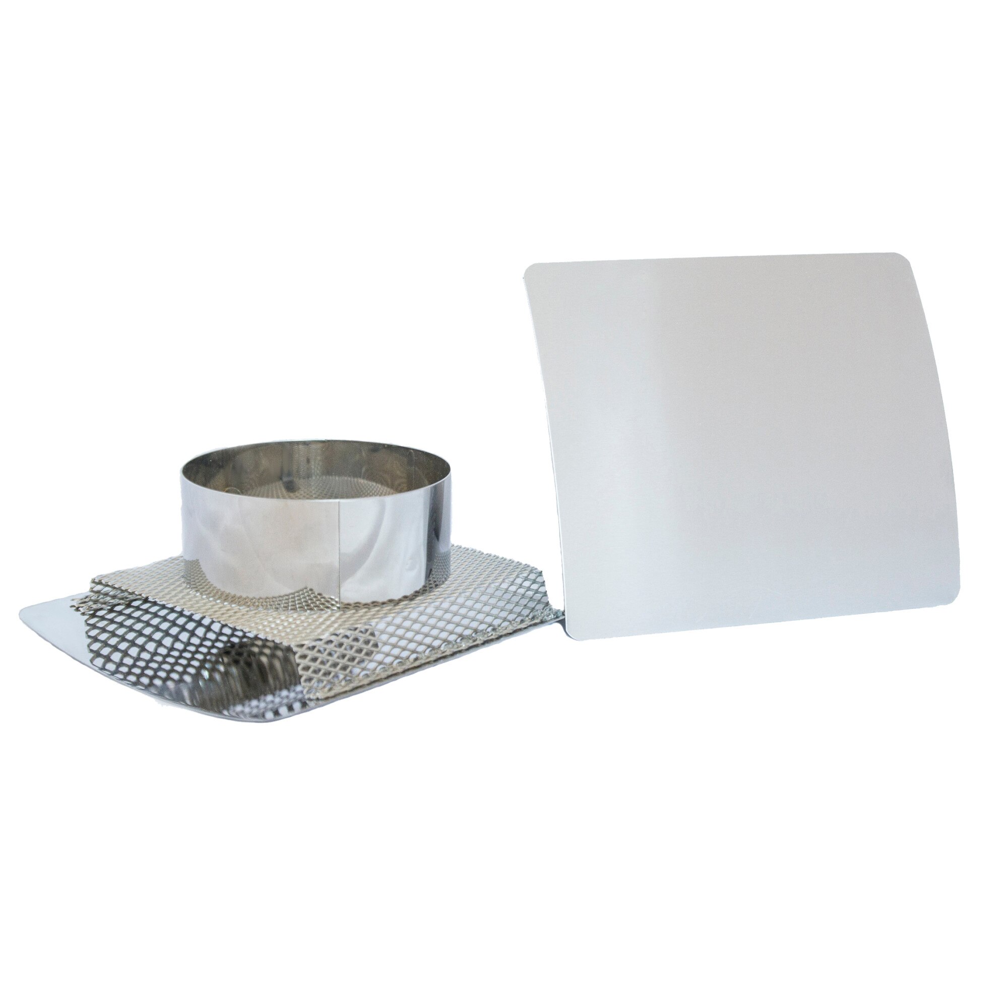 Grila ventilatie, Inox, 100 mm, Crom - eMAG.ro