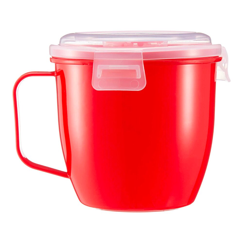 Recipient alimentar pentru microunde, Plastic, Rosu, 620 ml - eMAG.ro