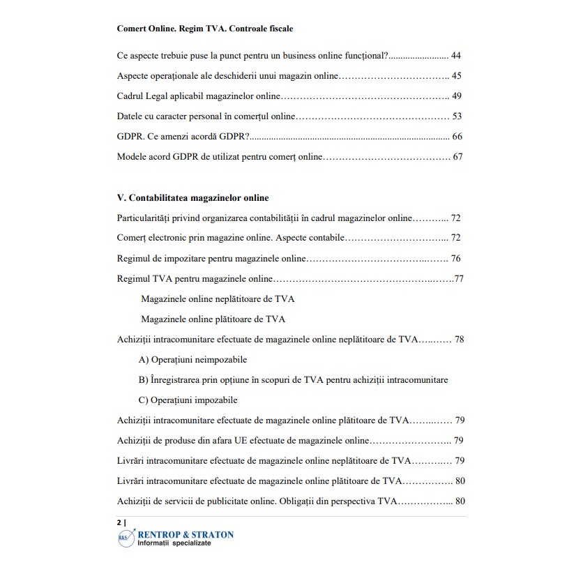Comert online, Regim TVA, Controale fiscale 2023 Rentrop&Straton - eMAG.ro
