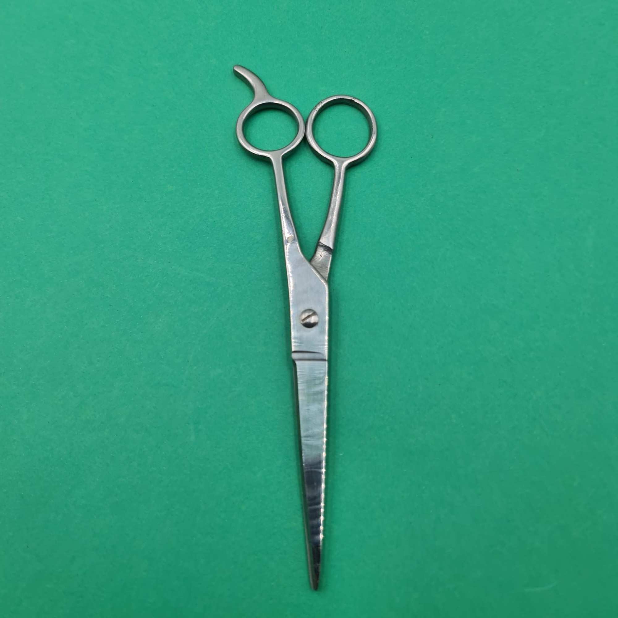 Foarfeca de Tuns Model Virgula, Surub Reglare, Inox, 19 cm, Argintiu ...