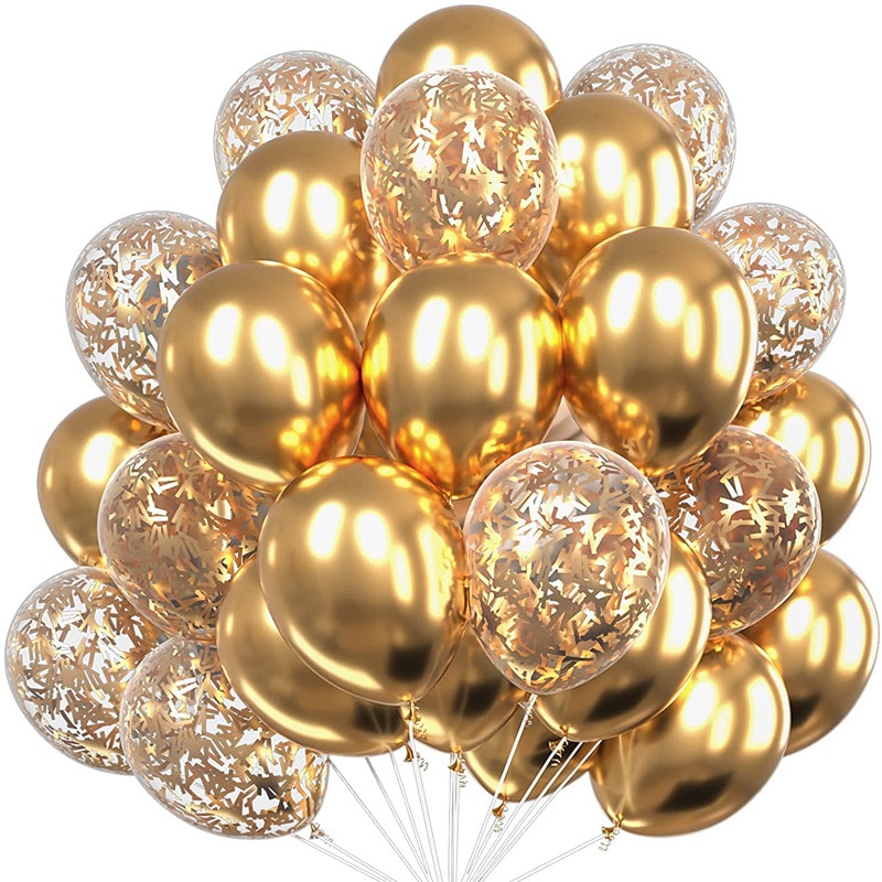 Set 30 baloane pentru petrecere Oricean® culoare gold - eMAG.ro