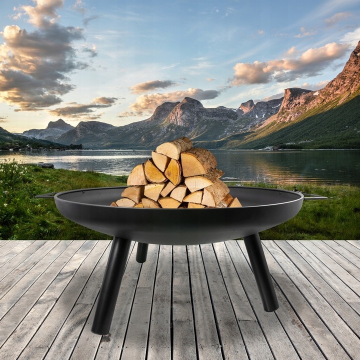 Semineu de exterior pentru terasa sau gradina, otel, 70x59x29cm - eMAG.ro