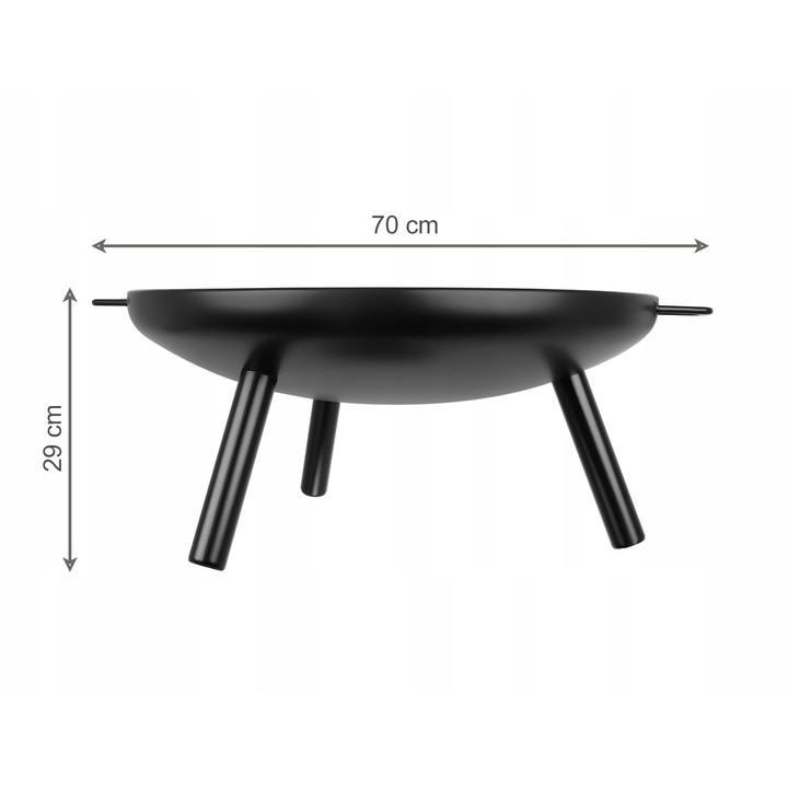 Semineu de exterior pentru terasa sau gradina, otel, 70x59x29cm - eMAG.ro