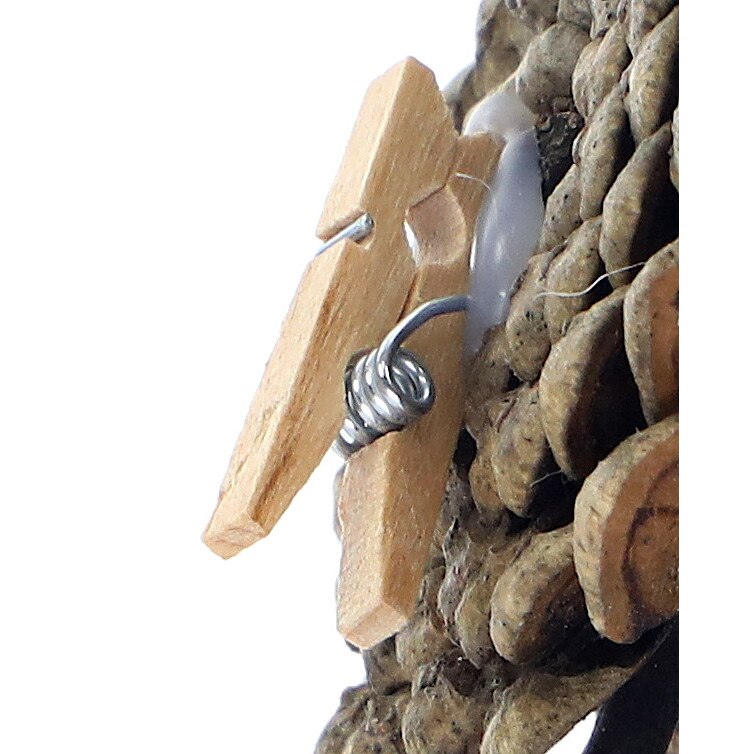 Set 6 conuri de pin decorative de Craciun, Lemn - eMAG.ro