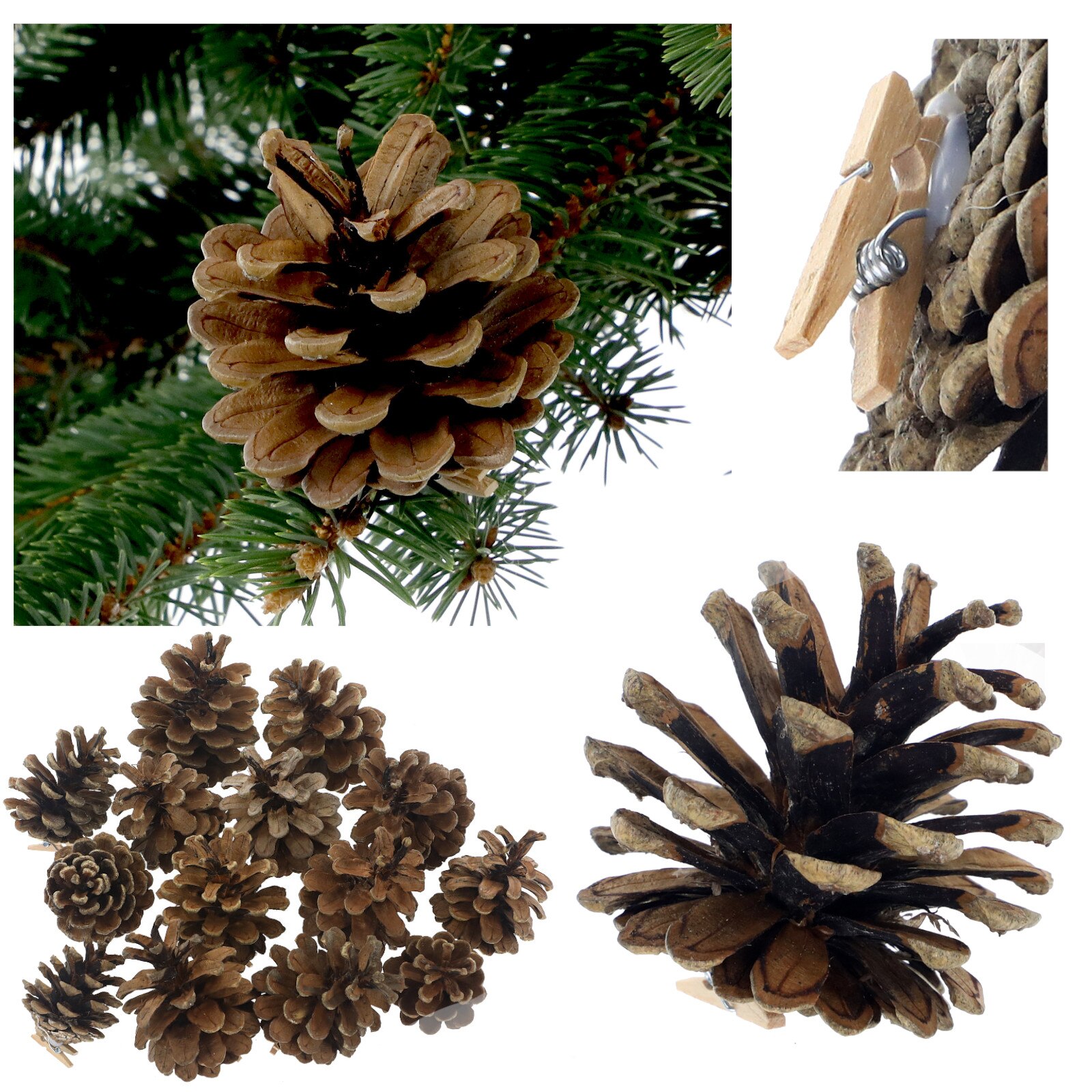 Set decoratiuni de Craciun tip conuri de brad, 14 buc - eMAG.ro