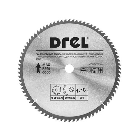 Disc fierastrau circular pentru lemn Drel, 250x32mm, 80 dinti - eMAG.ro