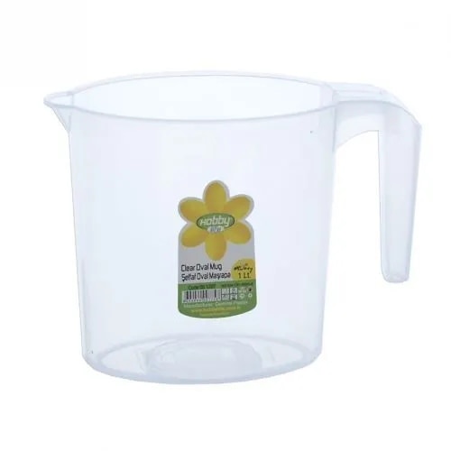 Recipient gradat, Plastic, Alb transparent, 1L - eMAG.ro