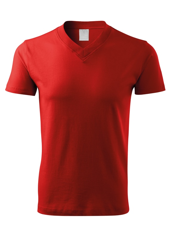 Tricou unisex, Single Jersey, 100% Bumbac, Croiala tubulara, V-Neck ...