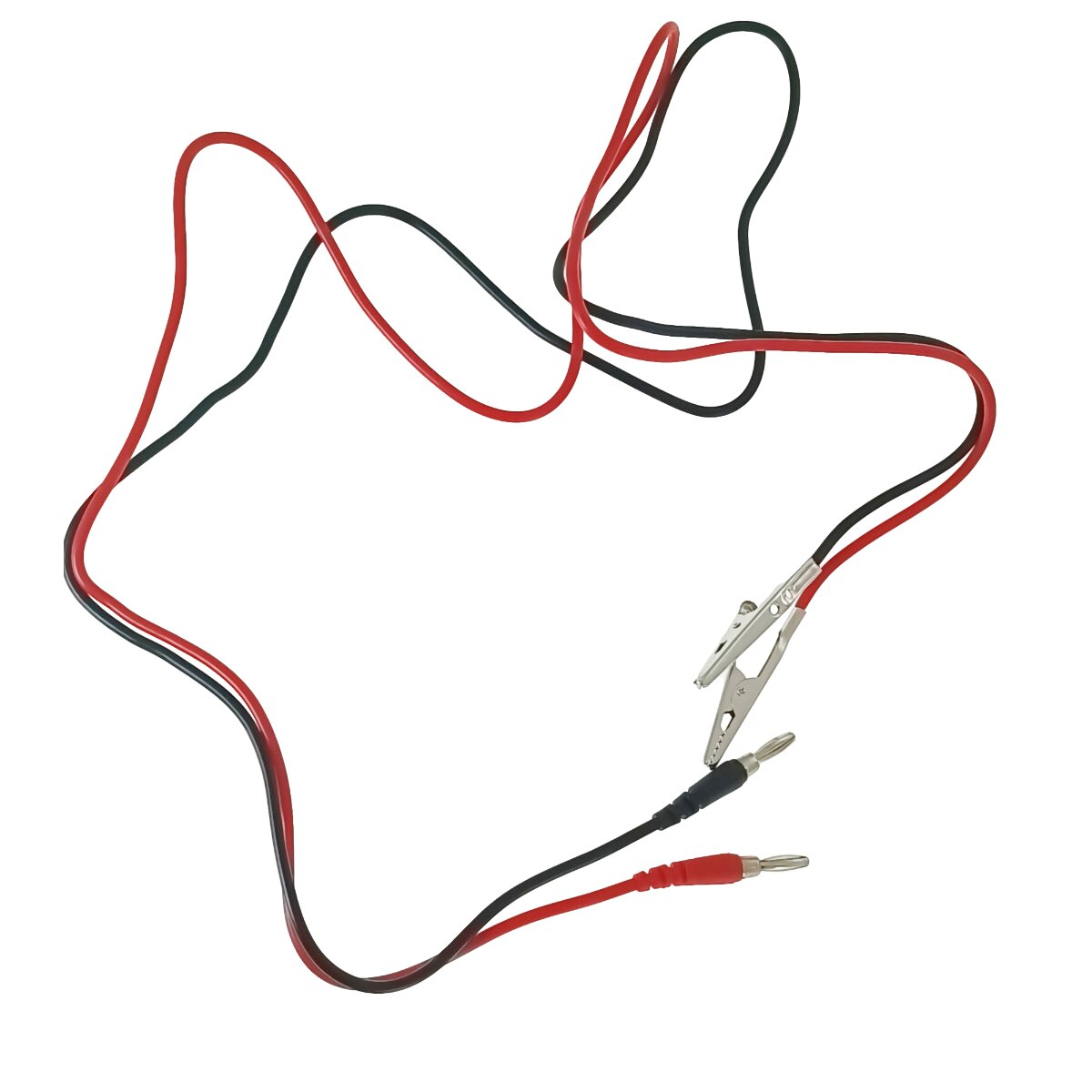 Set 2 cabluri electrice, cu mufe banana si cleme tip crocodil, 15A, Xtreme 07467, 100cm lungime ...