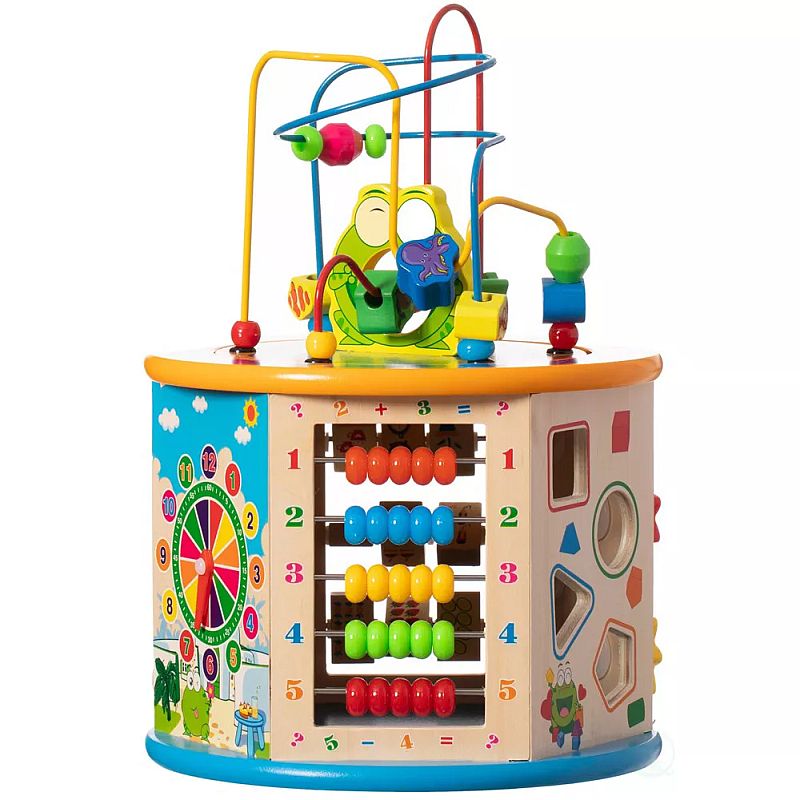 Cub activitati educative copii, PROCART, 8 in 1, Ceas, Labirinturi ...