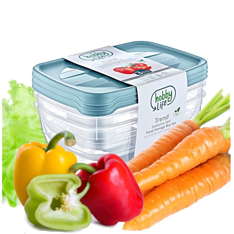 Set recipiente alimentare, 3 BUC, 2L, transparent - eMAG.ro