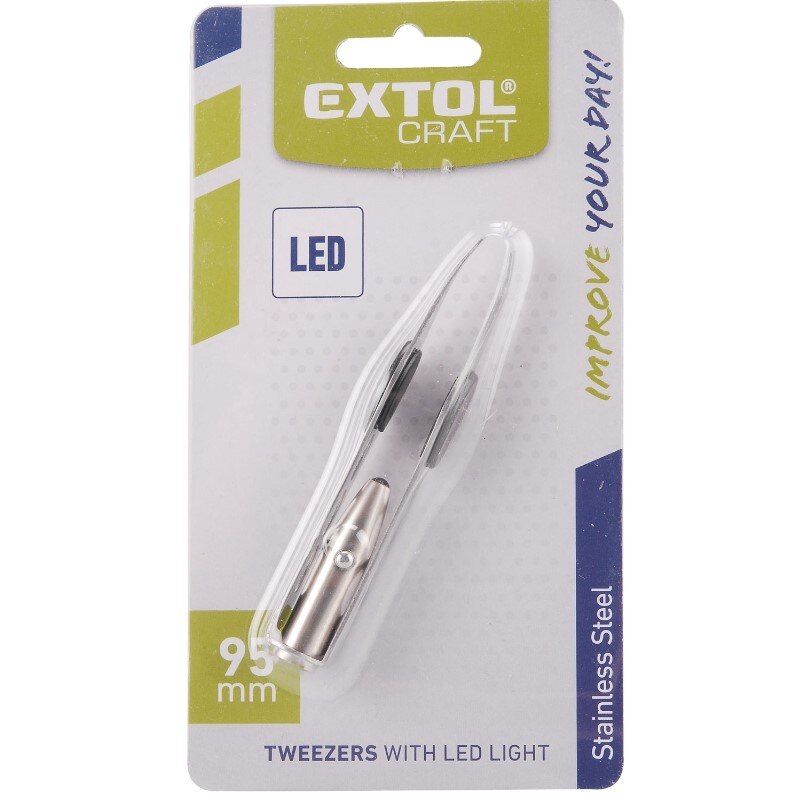 Penseta cu LED, Extol, lungime 95mm - eMAG.ro