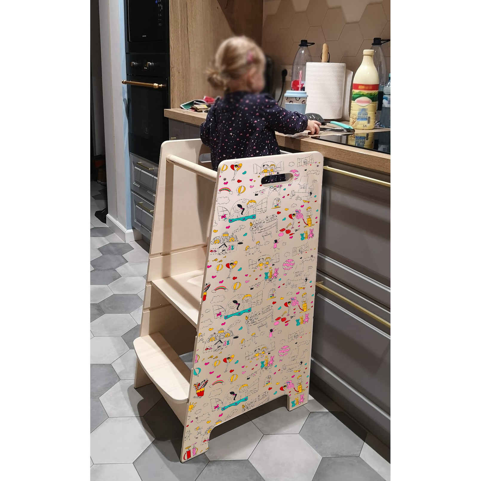 Turn de invatare tip montessori, lemn stratificat, Copii, 85x40x42cm ...