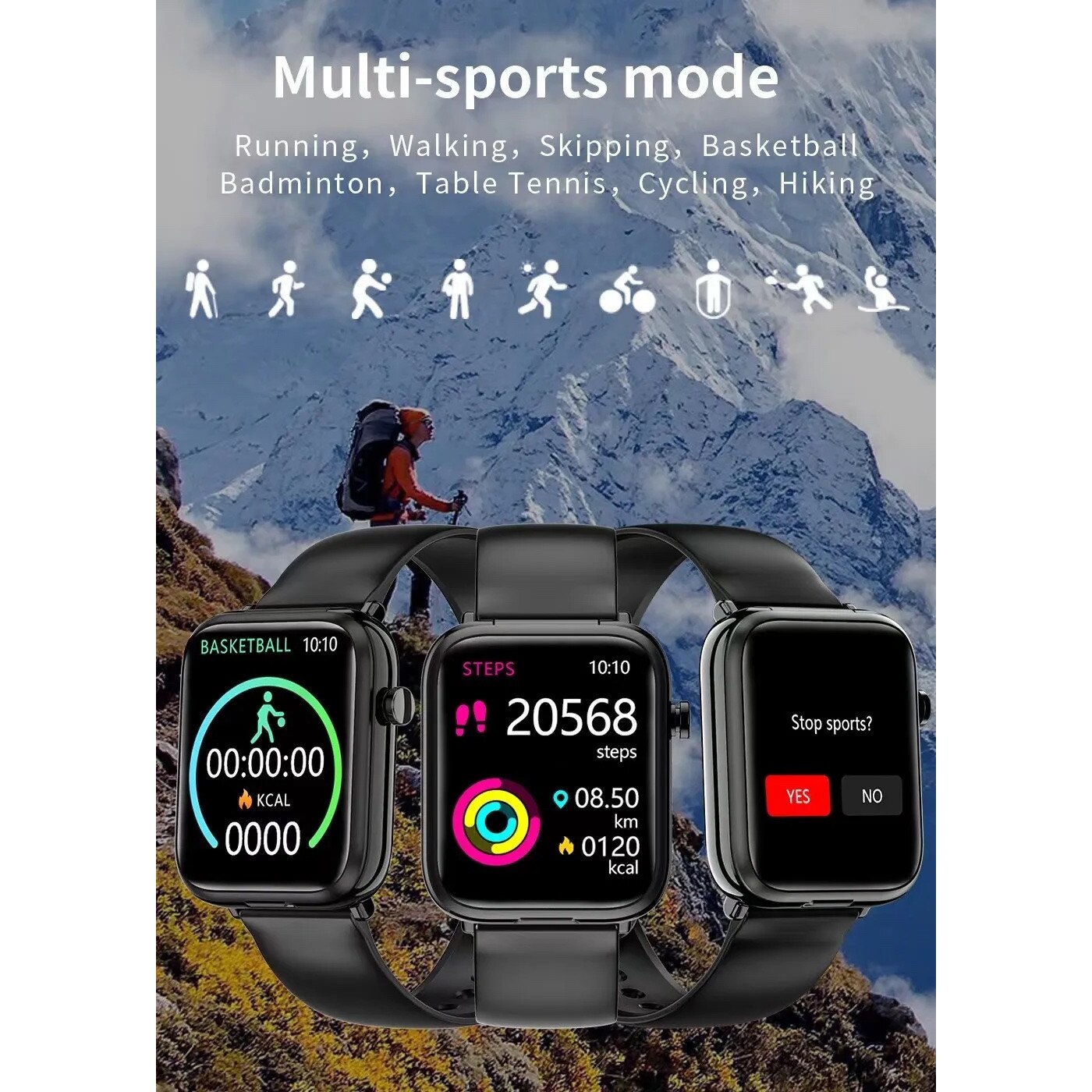 Ceas Smartwatch 2in1 cu Casti Bluetooth, 1.69'' inch, Rezistent la apa ...