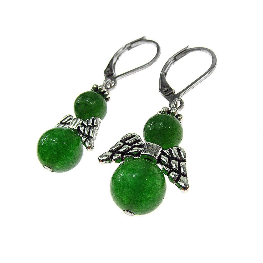 Cercei ingerasi jad verde - eMAG.ro