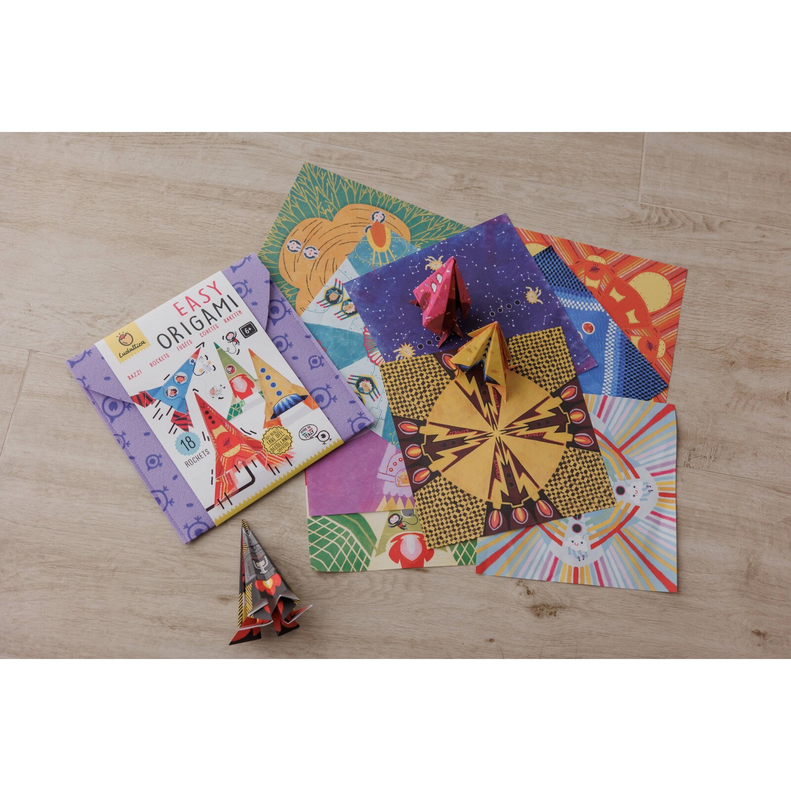 Set indemanare Origami incepatori - Rachete, Ludattica, +6 ani - eMAG.ro
