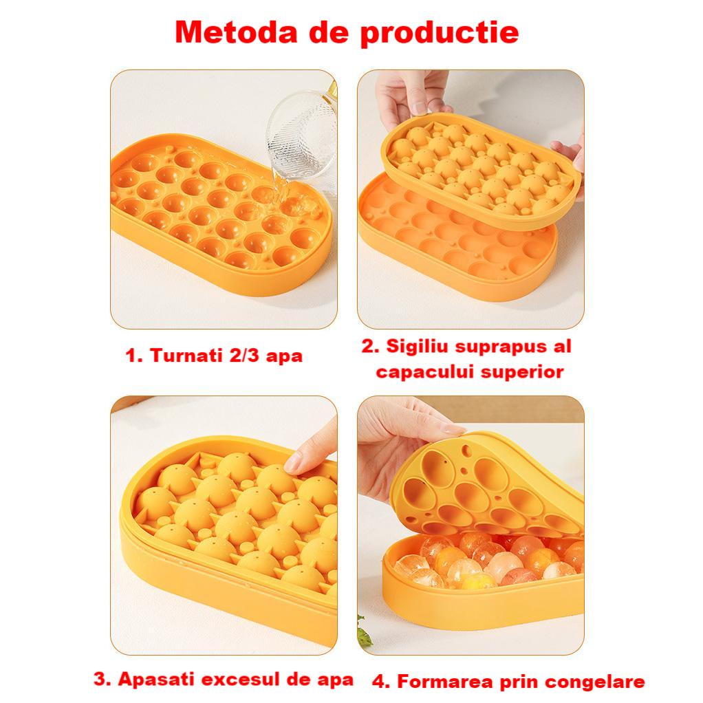 Forma 24 cuburi gheata, AEWOYAD, cu cutie de depozitare lopata de ...
