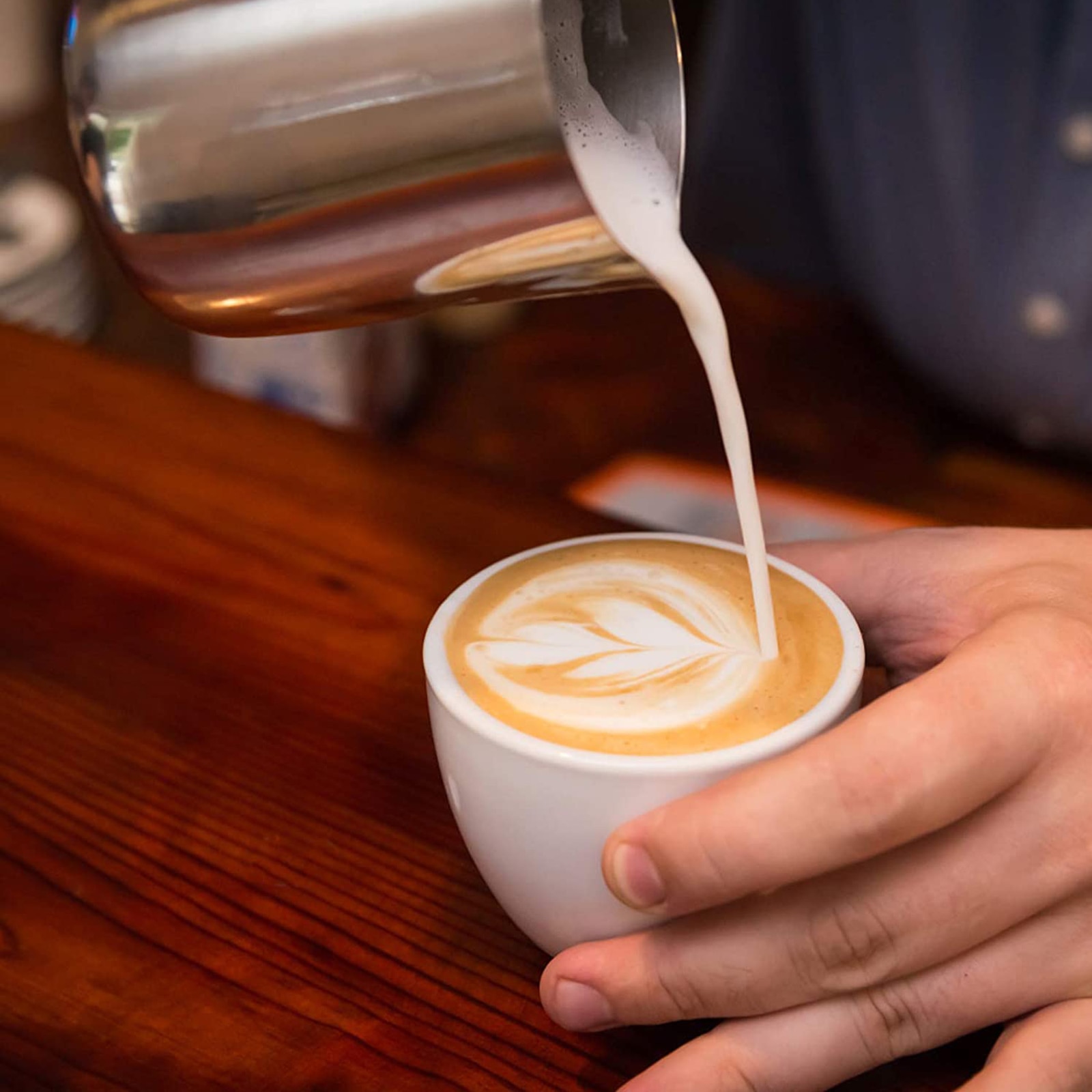 Set pahare pentru spumare lapte si stilou de latte art, Zggzerg, Cu ...