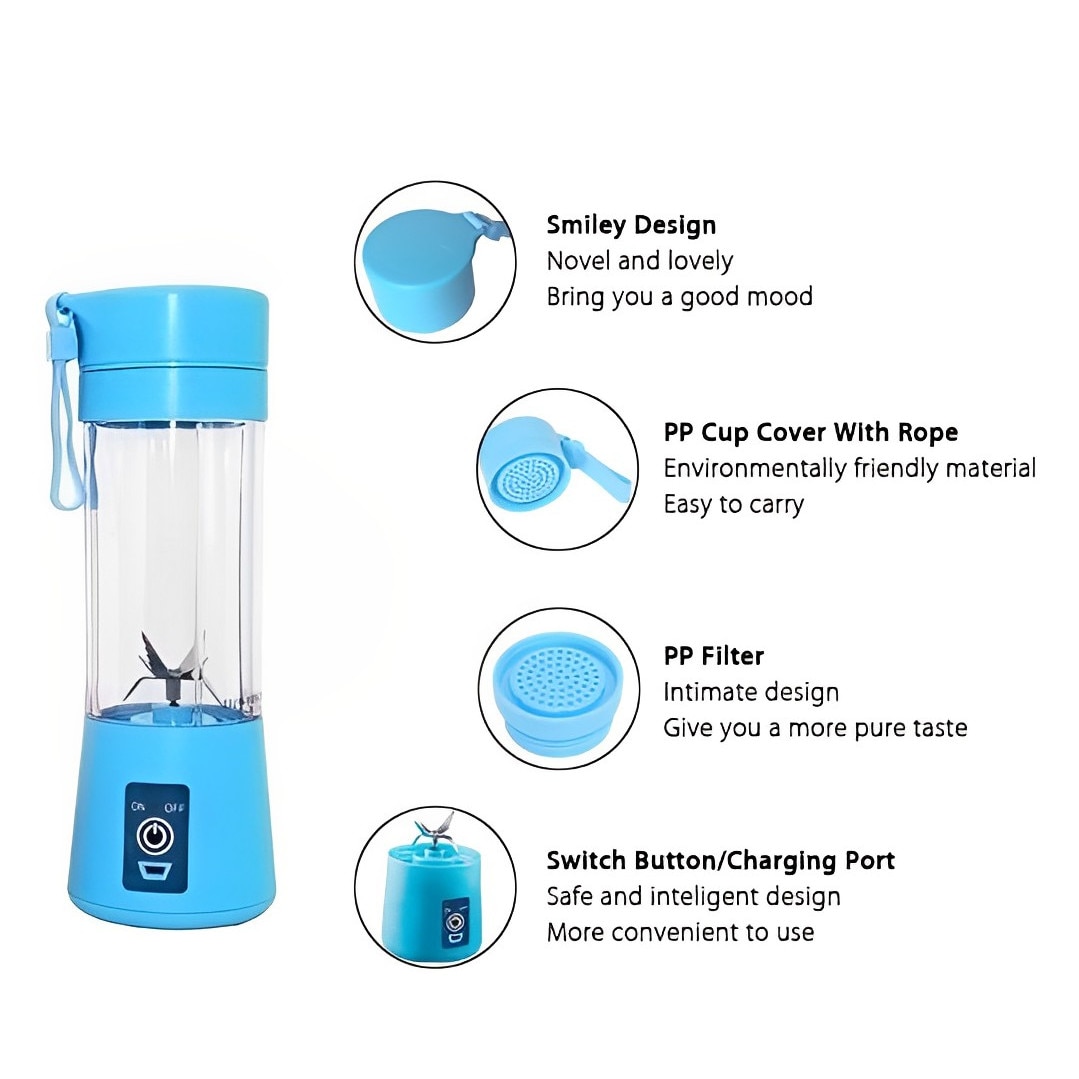 Mini blender portabil, conectat prin USB, electric cu acumulator ...