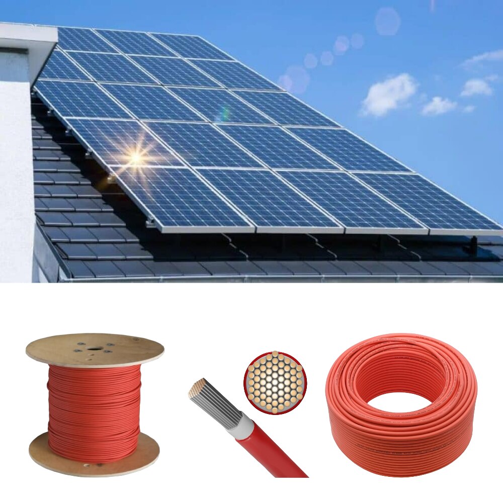 Conductor solar fotovoltaic, Rosu 4mm cu protectie UV, 15m - eMAG.ro