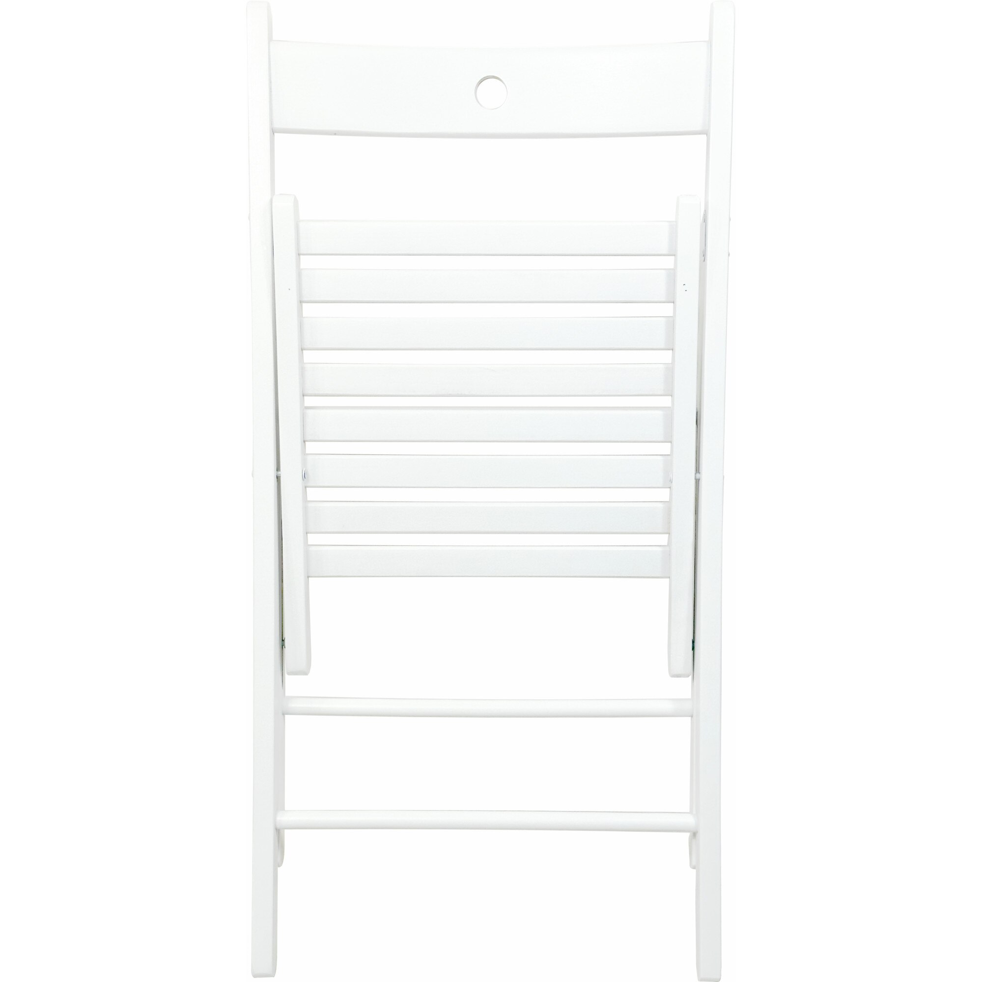 Set 2 scaune pliante, lemn, alb, 77 x 44 x 51 cm - eMAG.ro