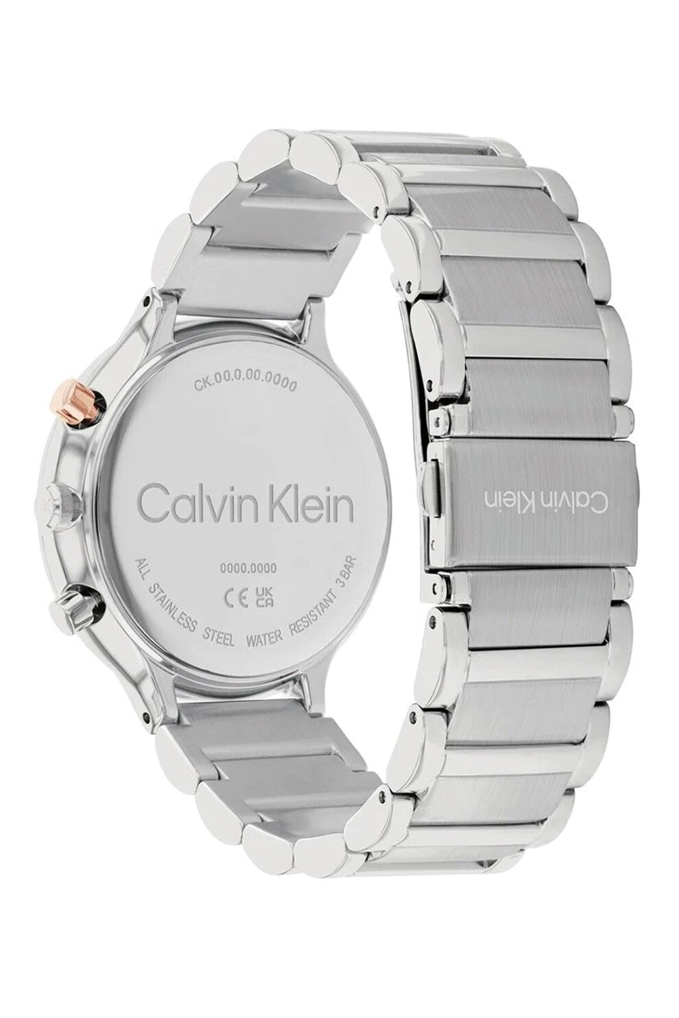 CALVIN KLEIN, Часовник от неръждаема стомана с хронограф, Сребрист ...