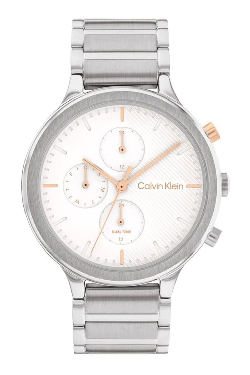 CALVIN KLEIN, Часовник от неръждаема стомана с хронограф, Сребрист ...