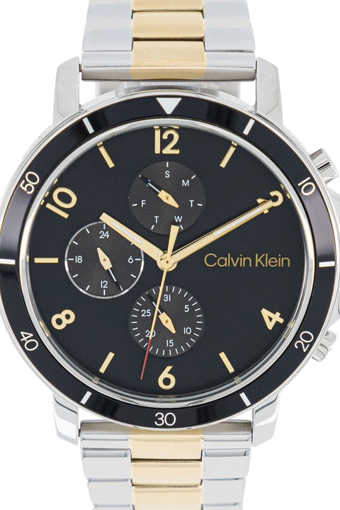 CALVIN KLEIN, Часовник от неръждаема стомана, Сребрист, Златист - eMAG.bg