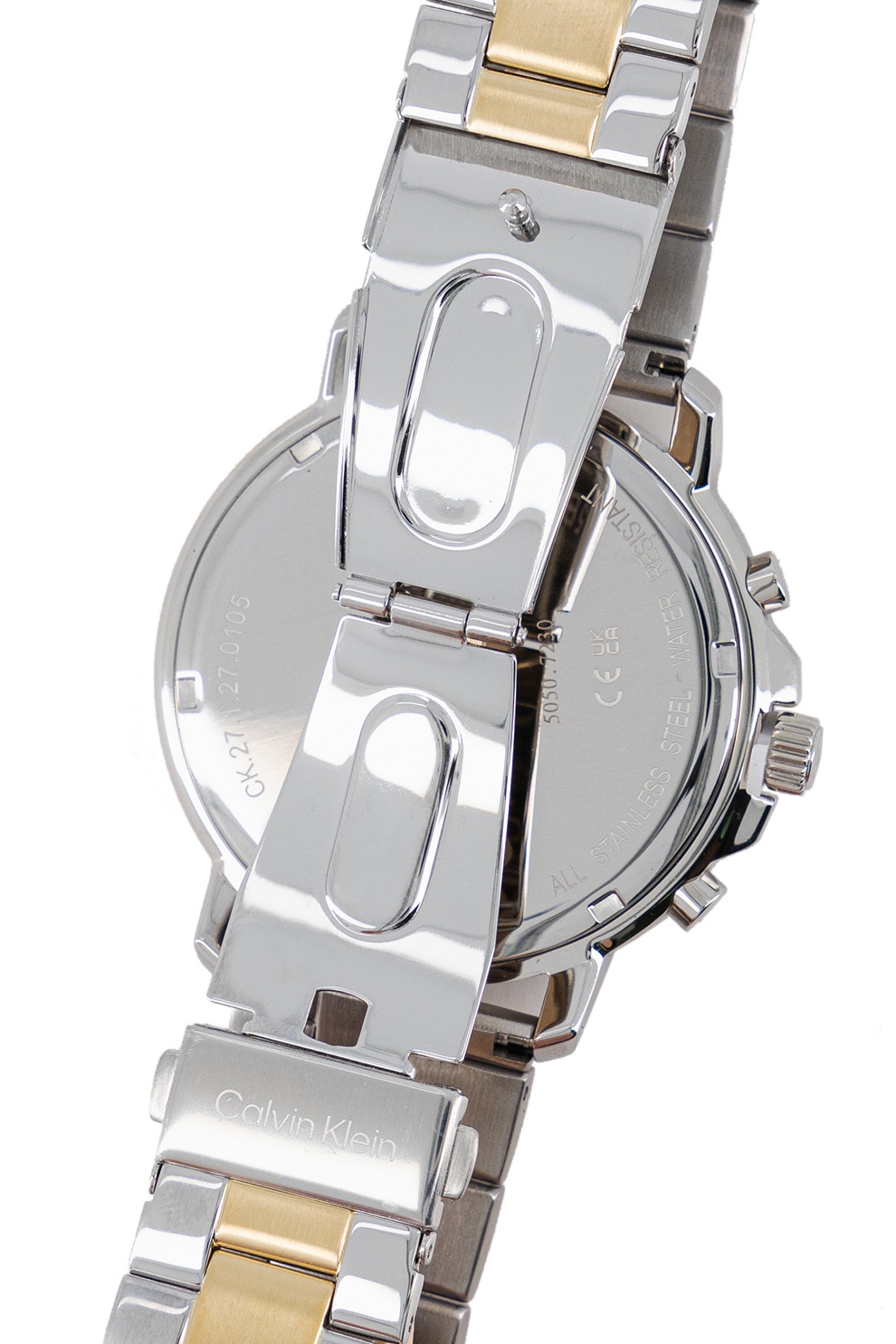 CALVIN KLEIN, Часовник от неръждаема стомана, Сребрист, Златист - eMAG.bg