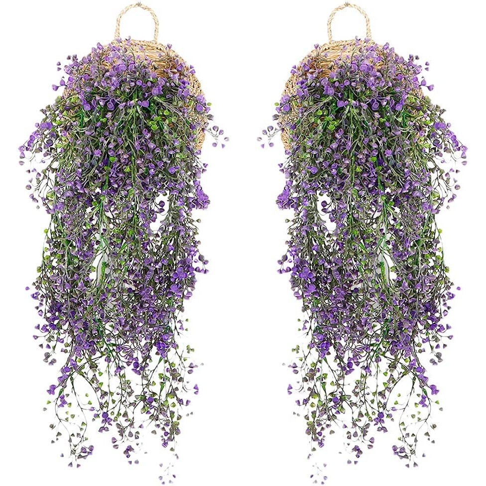 Set 2 flori artificiale, ComResi, Plastic, 85cm, Mov - eMAG.ro