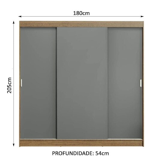 Dulap Dormitor, Noema, dimensiuni 205x180x54 cm - eMAG.ro