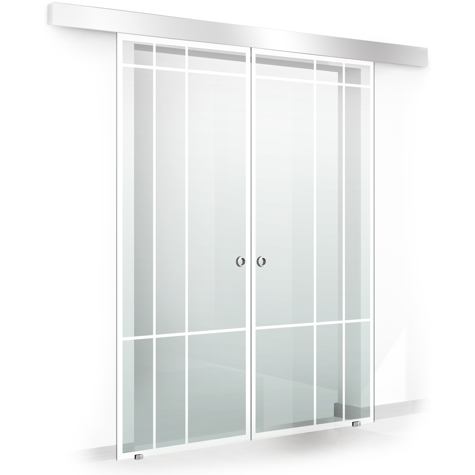 Usa culisanta Boss ® Duo model Event alb, 2x85x215 cm, sticla clara ...