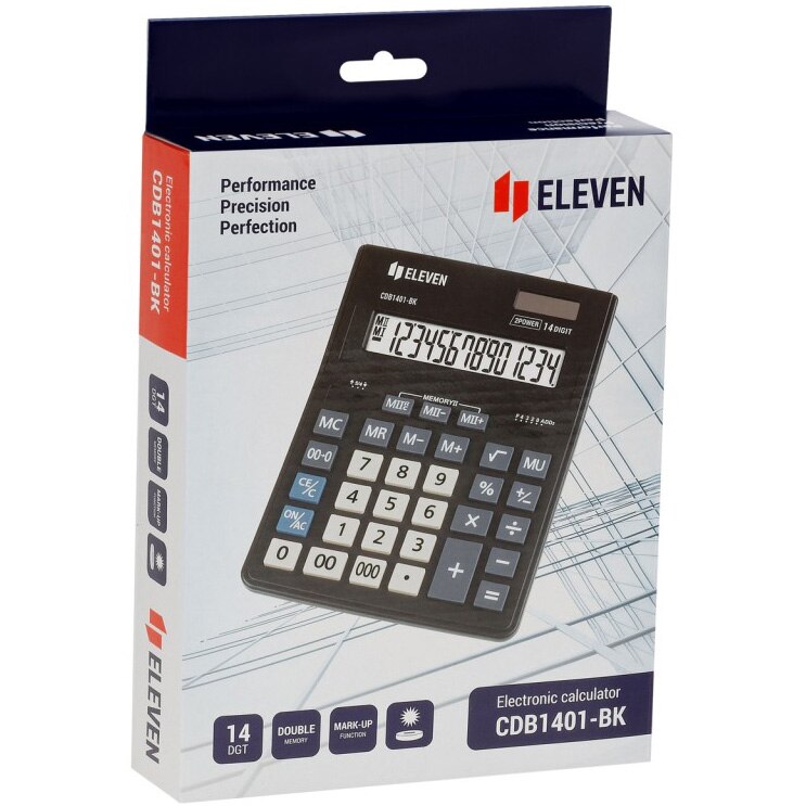 Calculator de birou Eleven, CDB1401-BK, 14 digiti - eMAG.ro