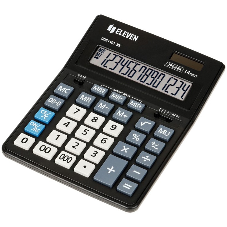 Calculator de birou Eleven, CDB1401-BK, 14 digiti - eMAG.ro